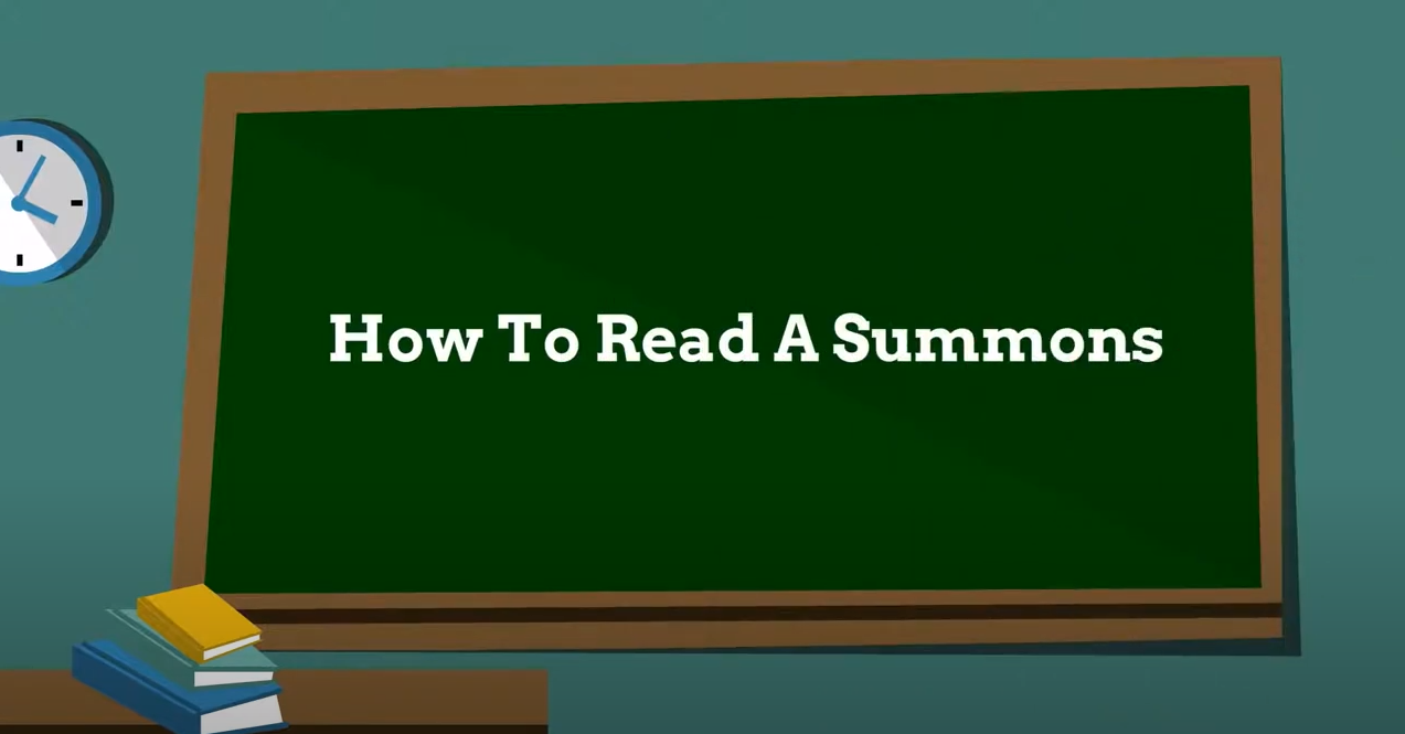 Video: How To Read A Summons | Graham & Borgese